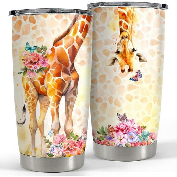 Giraffe Tumbler 20oz Stainless Steel Insulated Tumblers Coffee Travel ...
