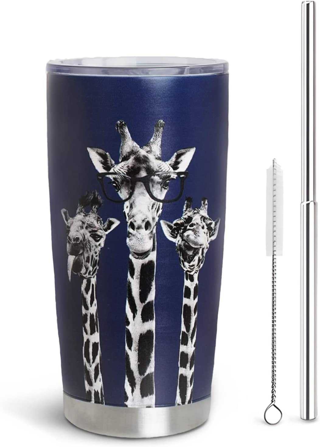 Giraffe Tumbler with Lid and Straw, 20oz Vacuum Insulated Coffee ...