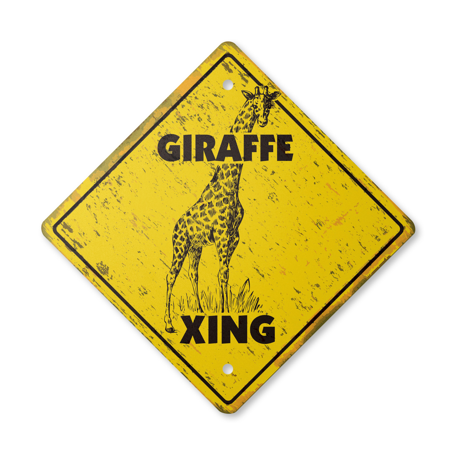 Giraffe Vintage Crossing Sign Zone Xing | Indoor/Outdoor Plastic | 12 ...