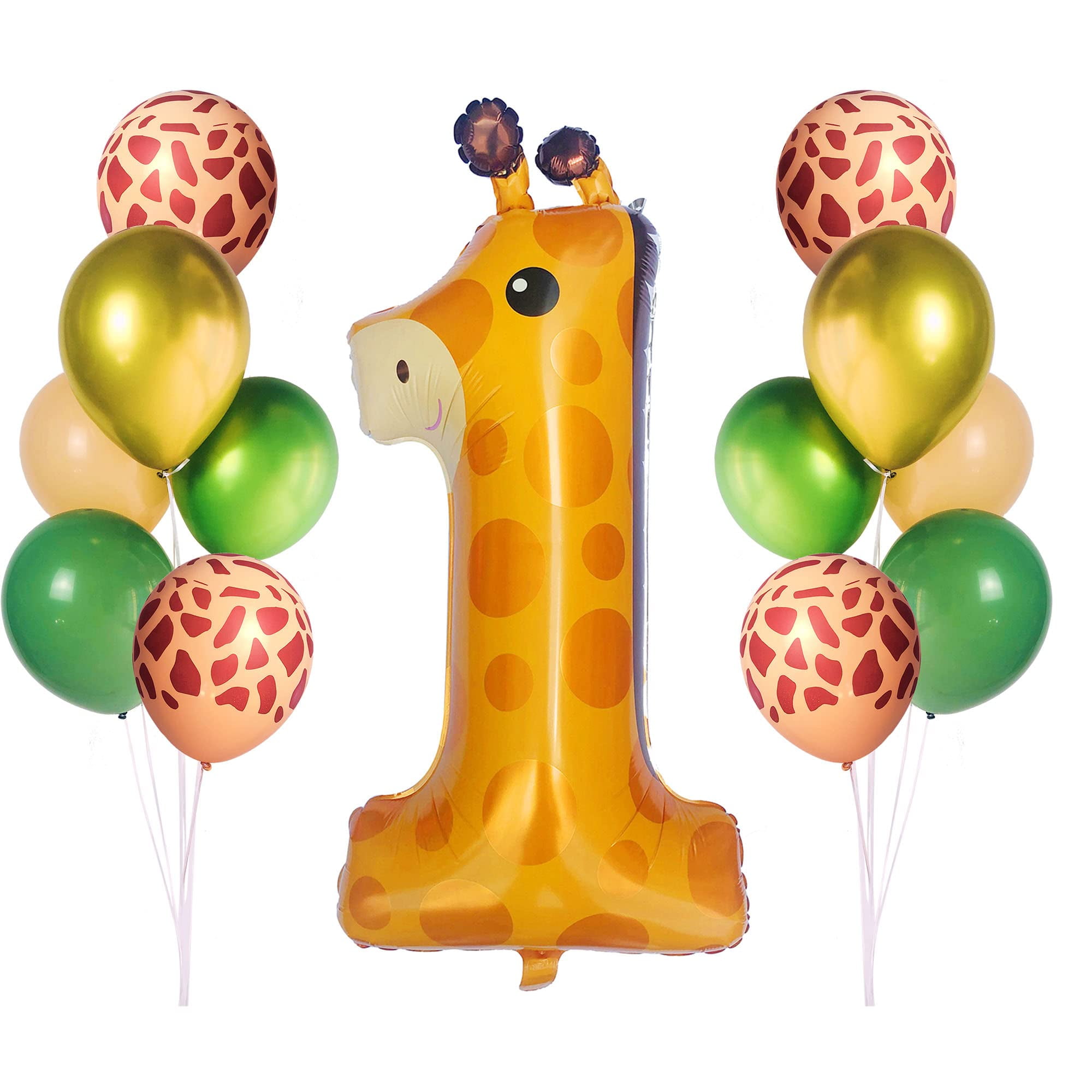 Giraffe Wild One Balloons Safari Animals Ballon 40 Inches Jungle Number ...