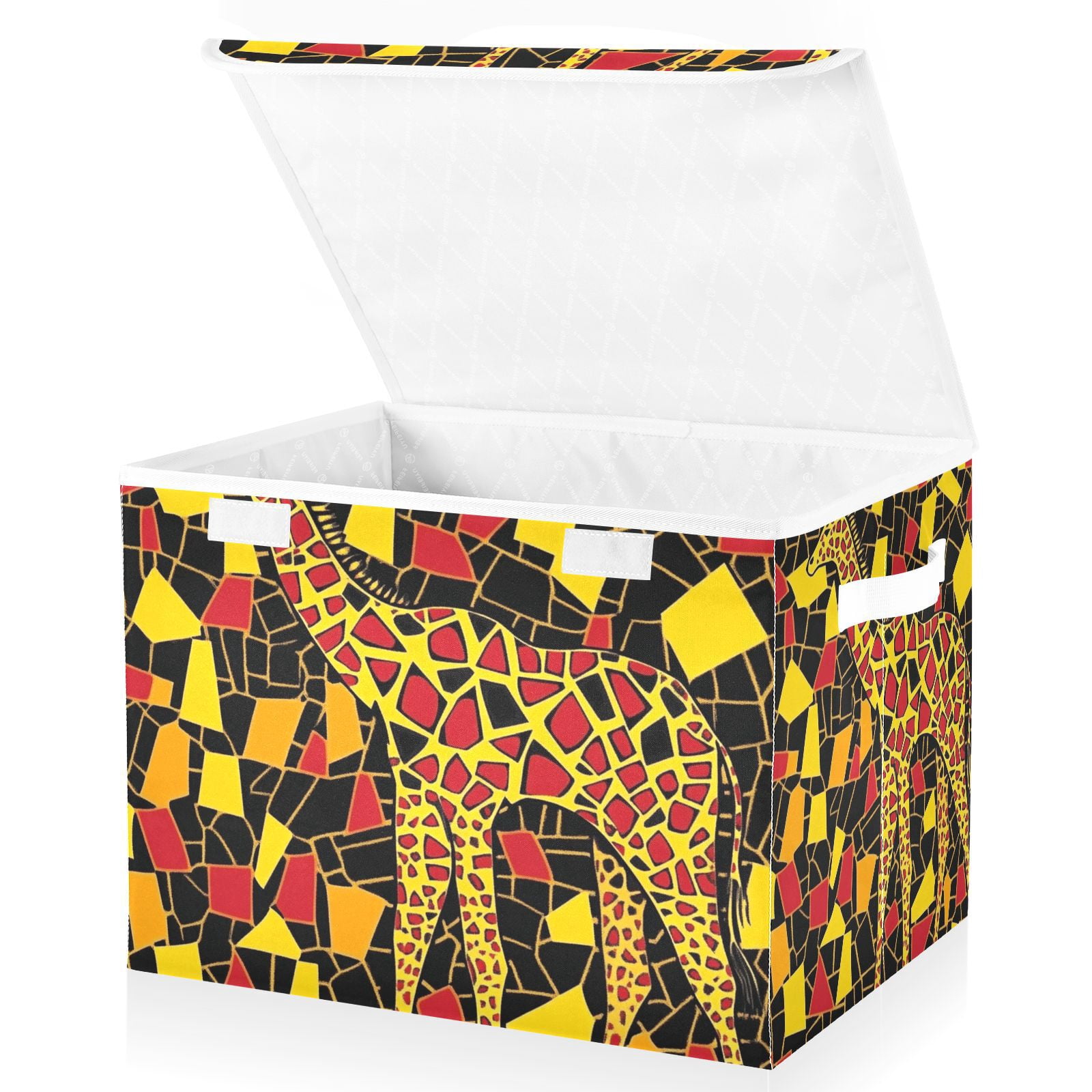 Giraffe Yellow Blocks Storage Basket for Shelves Foldable Container ...