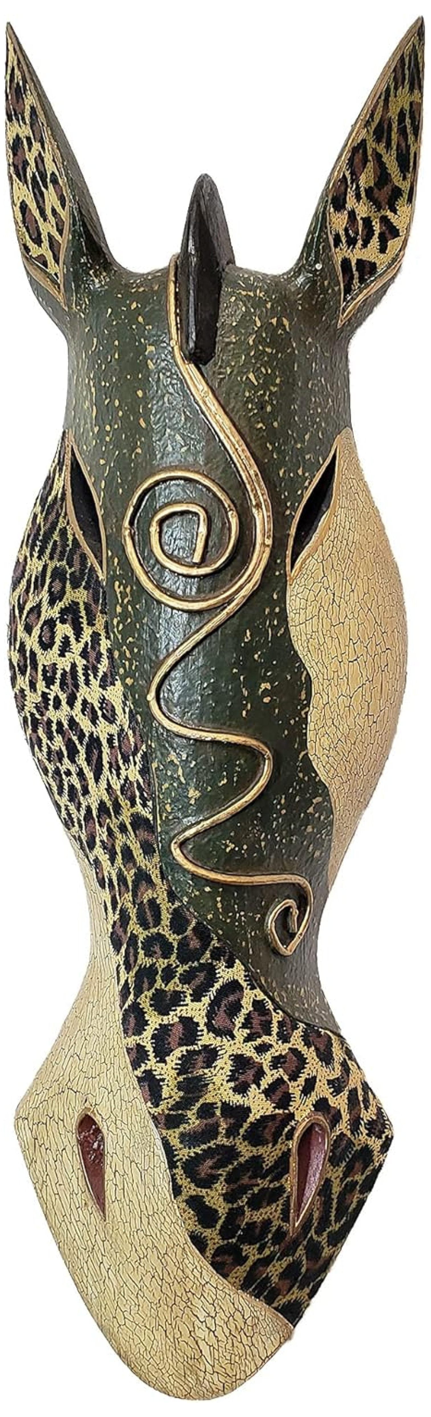 Giraffe Zebra Face Mask Wall Hanging Décor Hand Painted Patterns ...