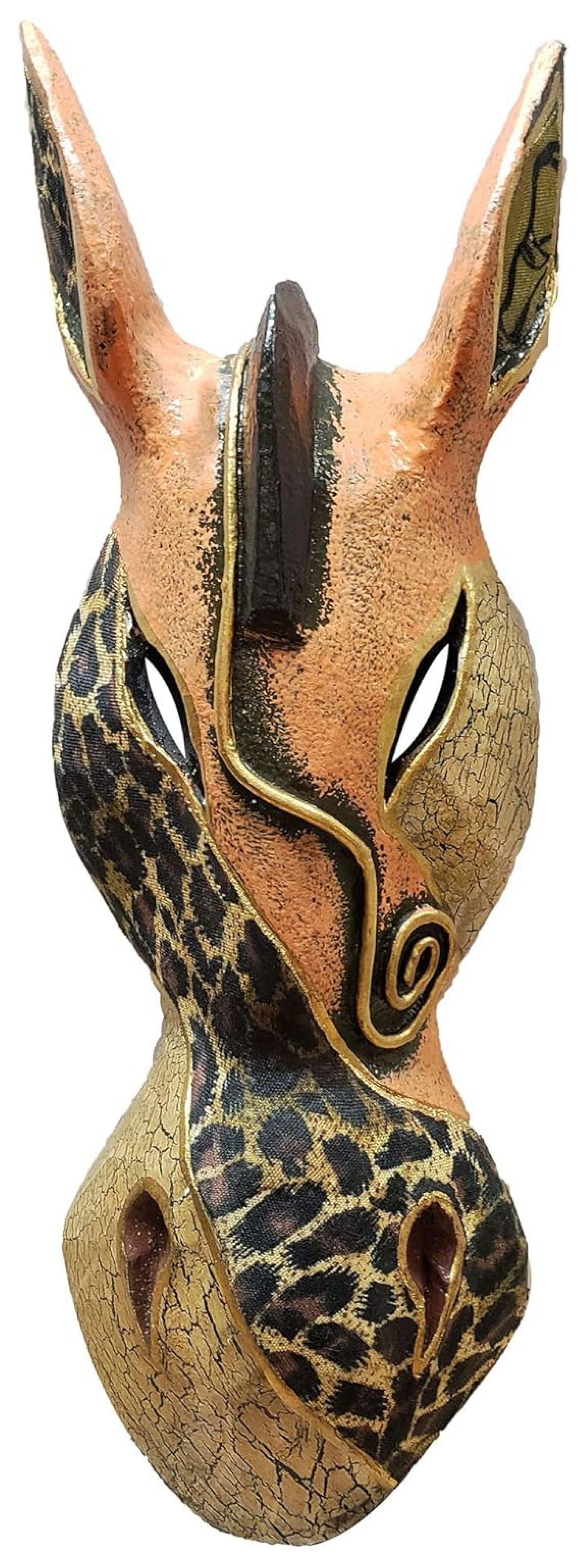 Giraffe Zebra Face Mask Wall Hanging Décor Hand Painted Patterns ...