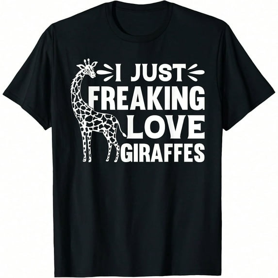 Giraffe Zoo Animal Giraffe I Just Freaking Love Giraffes T-Shirt.JPG ...