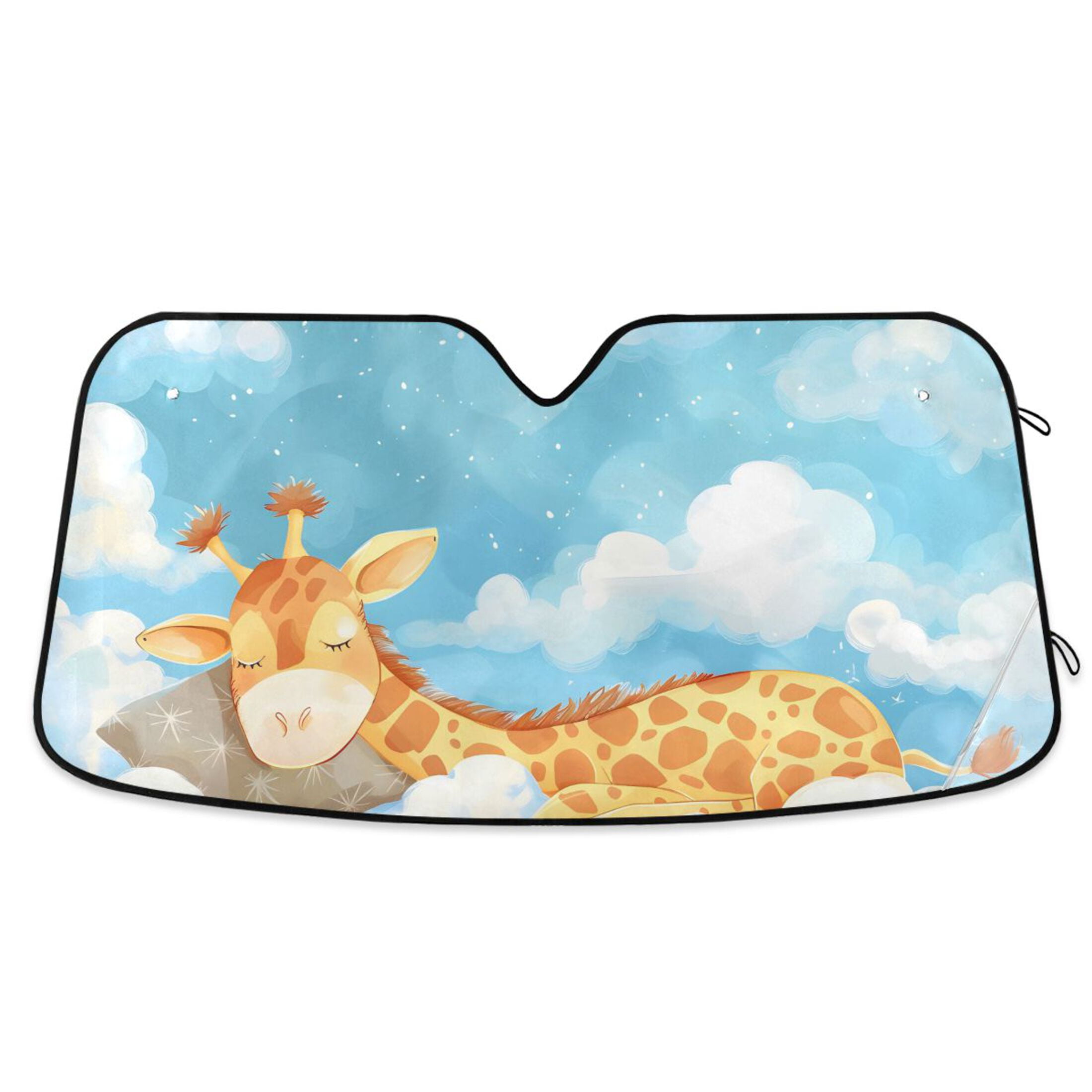 Giraffe in Clouds Car Windshield Sun Shade Reflector Sunshade Foldable ...