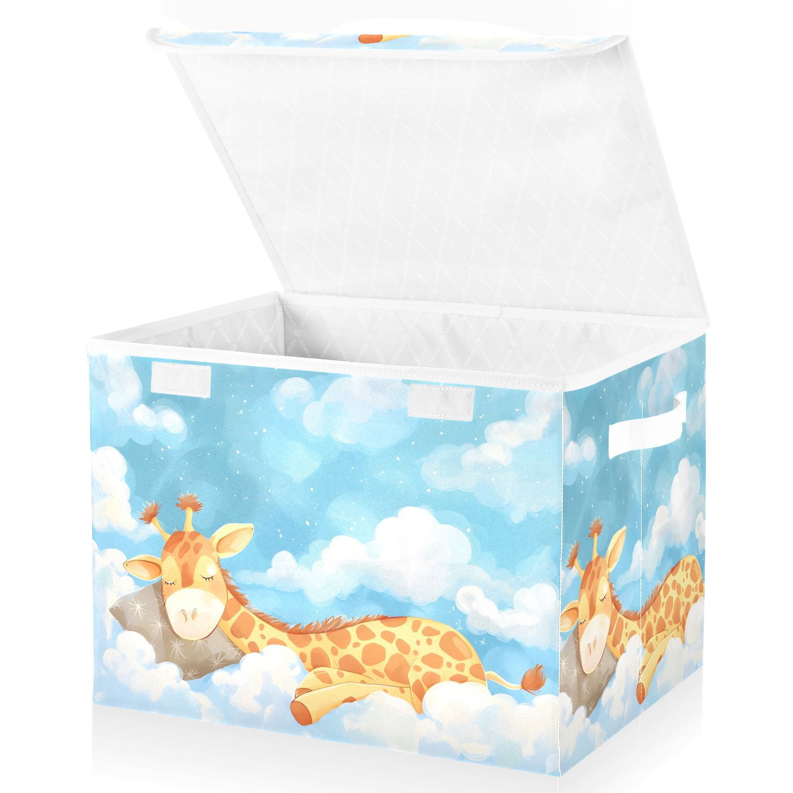 Giraffe in Clouds Storage Basket for Shelves Foldable Container ...