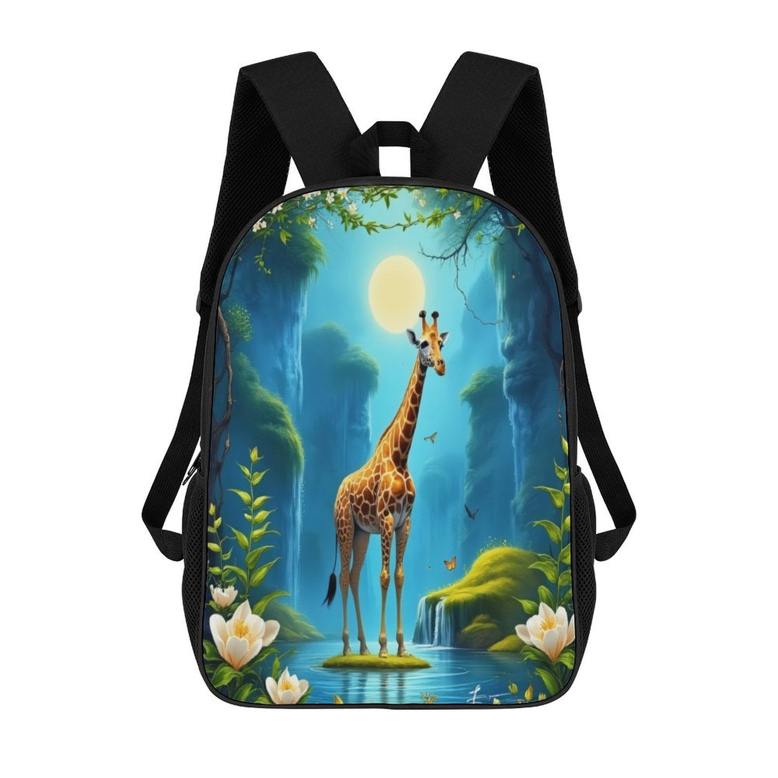 Giraffe in Moonlit Jungle 3D Print 17in adolescent backpack Bags ...