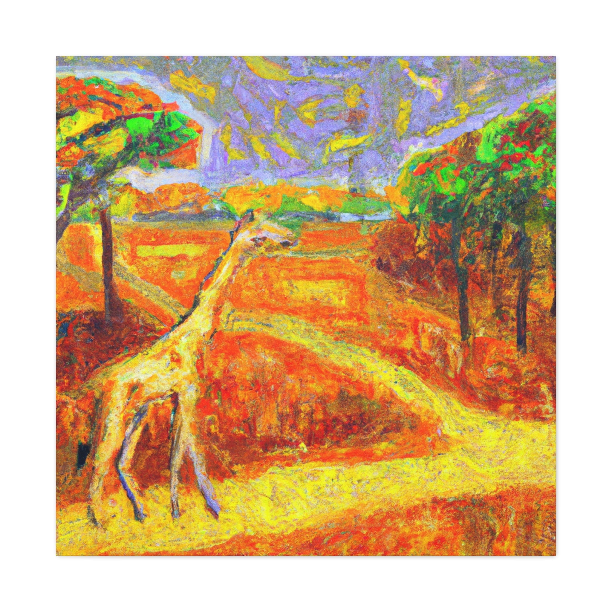 "Giraffe in Motion" - Canvas - Walmart.com