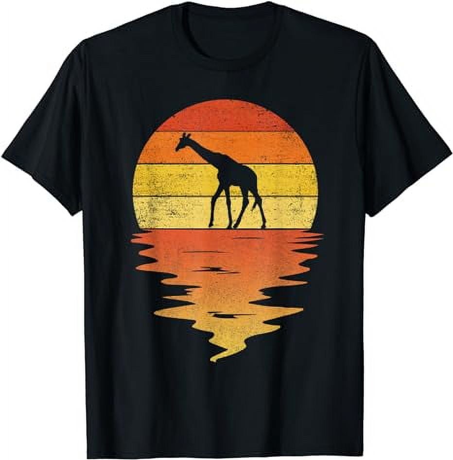 Giraffe shirt retro sunset 70s vintage Giraffe T-Shirt - Walmart.com