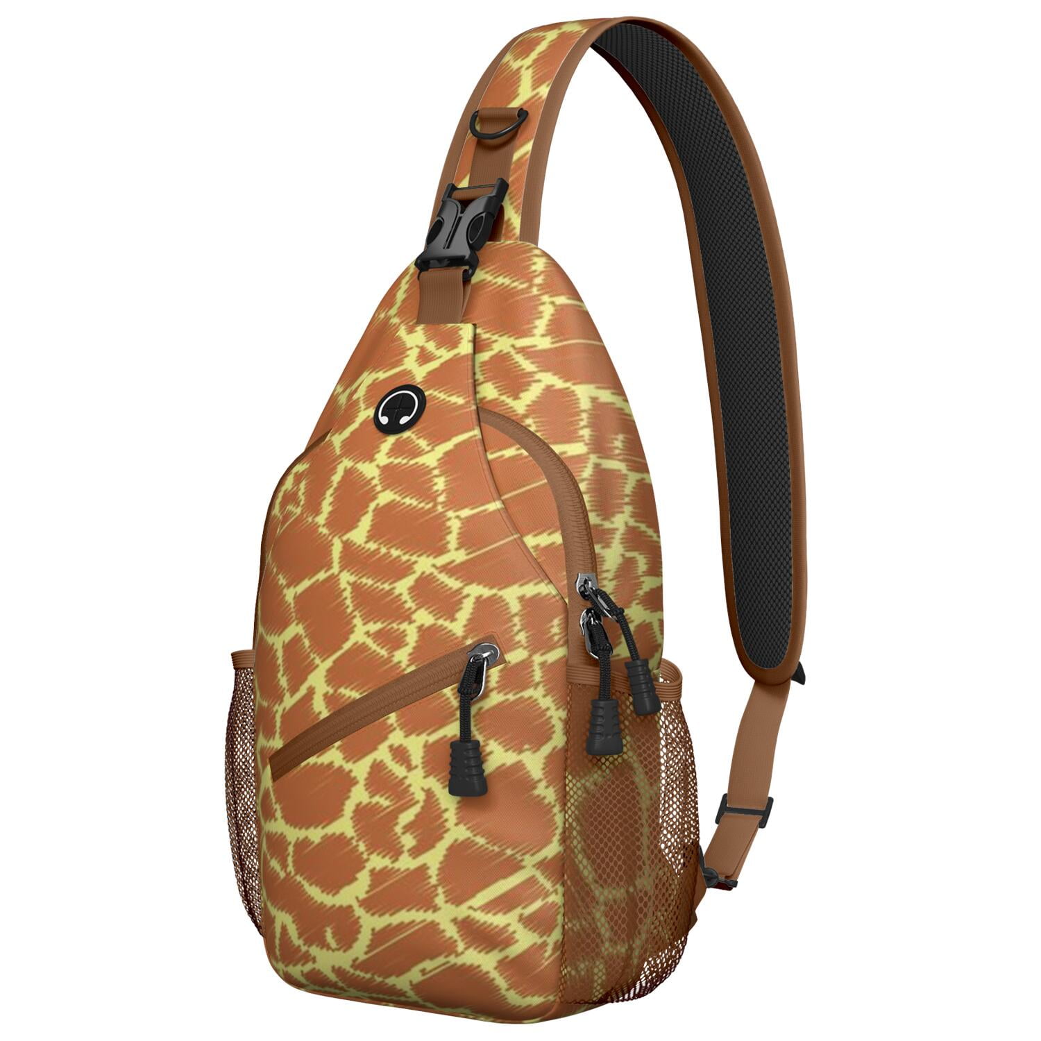 Giraffe theme Sling Pack - Cute Giraffe & Tropical Animals Crossbody ...