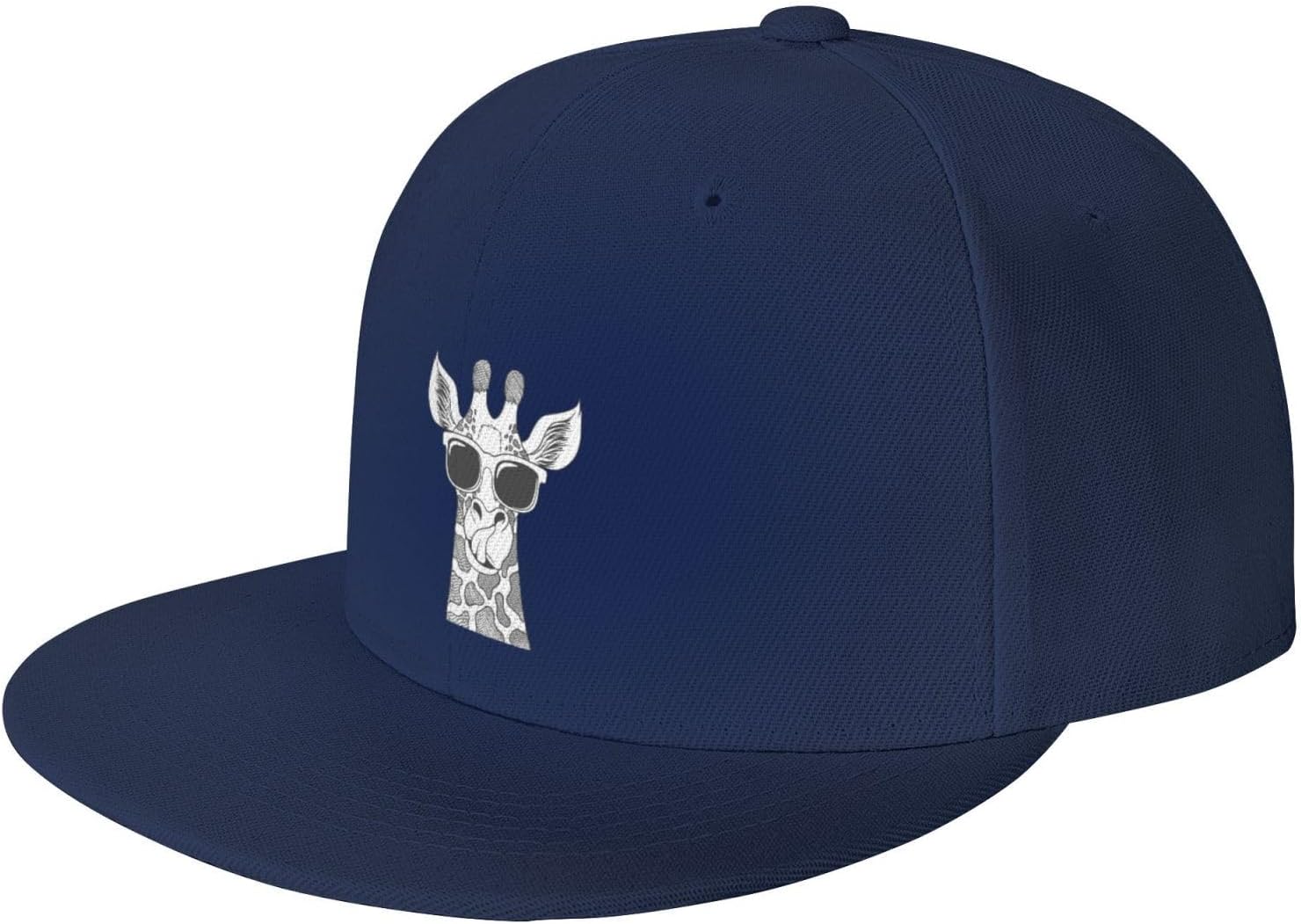 Giraffe with Glasses Trucker Snapback Hats for Men Baseball Cap Flat ...