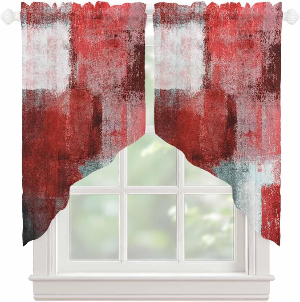 Giraffee Swag Valances for Windows Purple Gradient Semi Sheer Valance ...