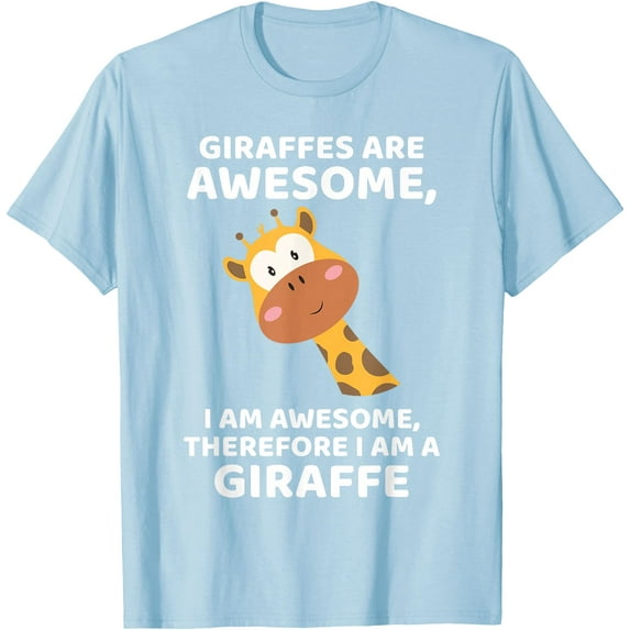 Giraffes are Awesome herefore I am a Giraffe Softstyle Unisex T-Shirt ...