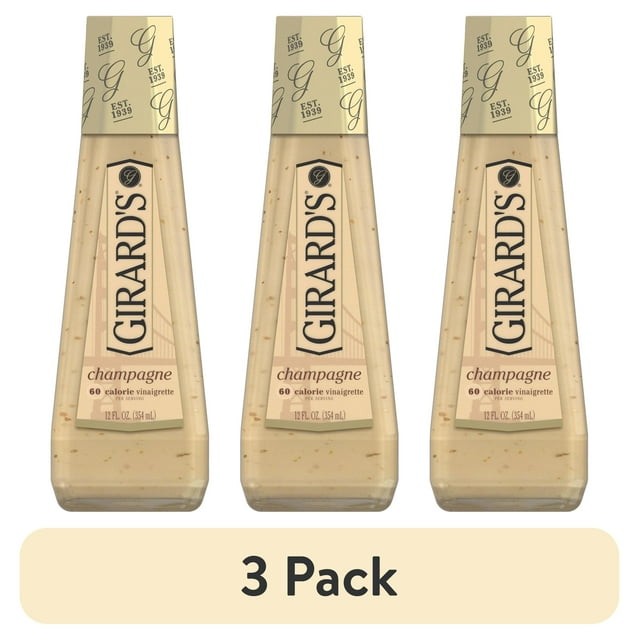 (3 pack) Girard's - Champagne 60 Calorie Vinaigrette Dressing, 12 fl oz ...