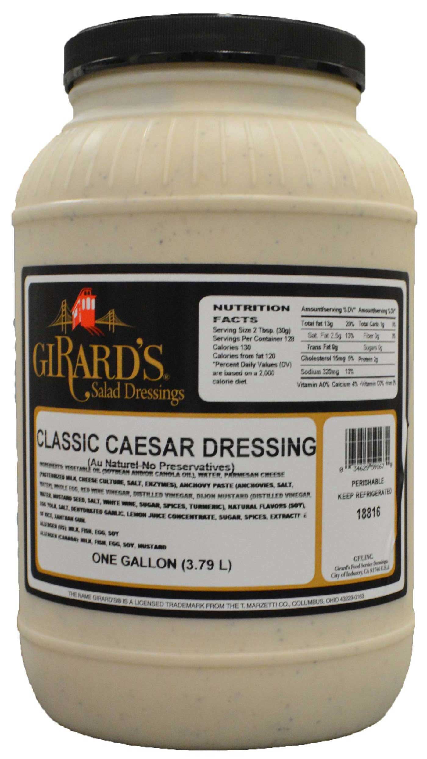 Girards Dressing Au Naturel Classic Caesar Dressing, 1 Gallon -- 2 per ...