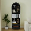 Better Homes & Gardens Juliet Narrow Arch Bookcase, Light Honey ...