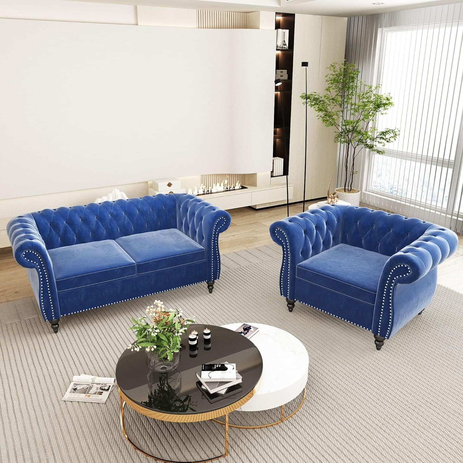 Giratree Living Room Furniture Sets, 2 Piece Sofa Sets for Living Room ...