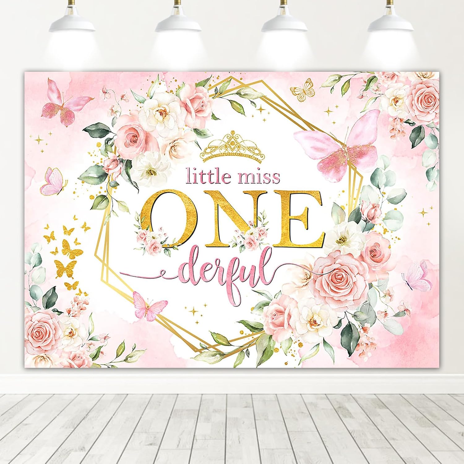 Girl 1st Birthday Backdrop First Birthday Background for Girl Little ...