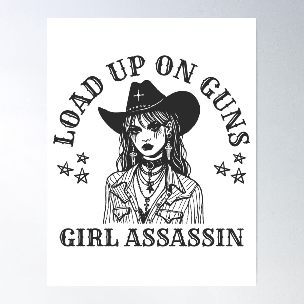 Girl Assassin Poster Wall Art, Modern Wall Decor For Living Room ...