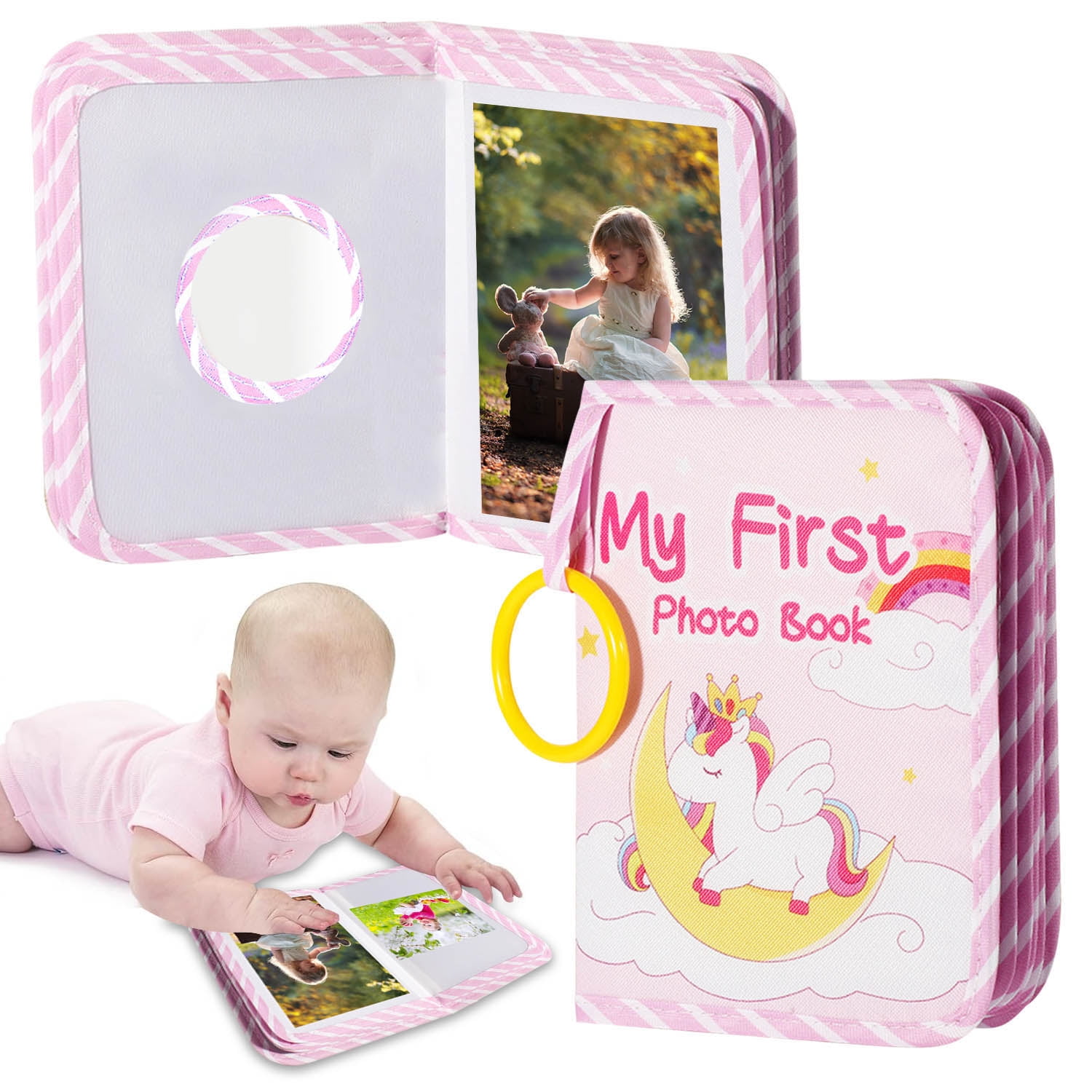 Girl Baby Book of Memories, Baby Photo Album, Soft Photo Cloth Book ...