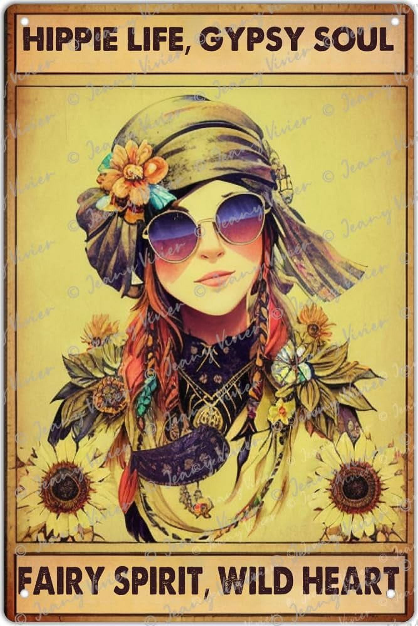 Girl Bedroom Decor, Hippie Life Gypsy Soul Fairy Spirit Wild Heart ...