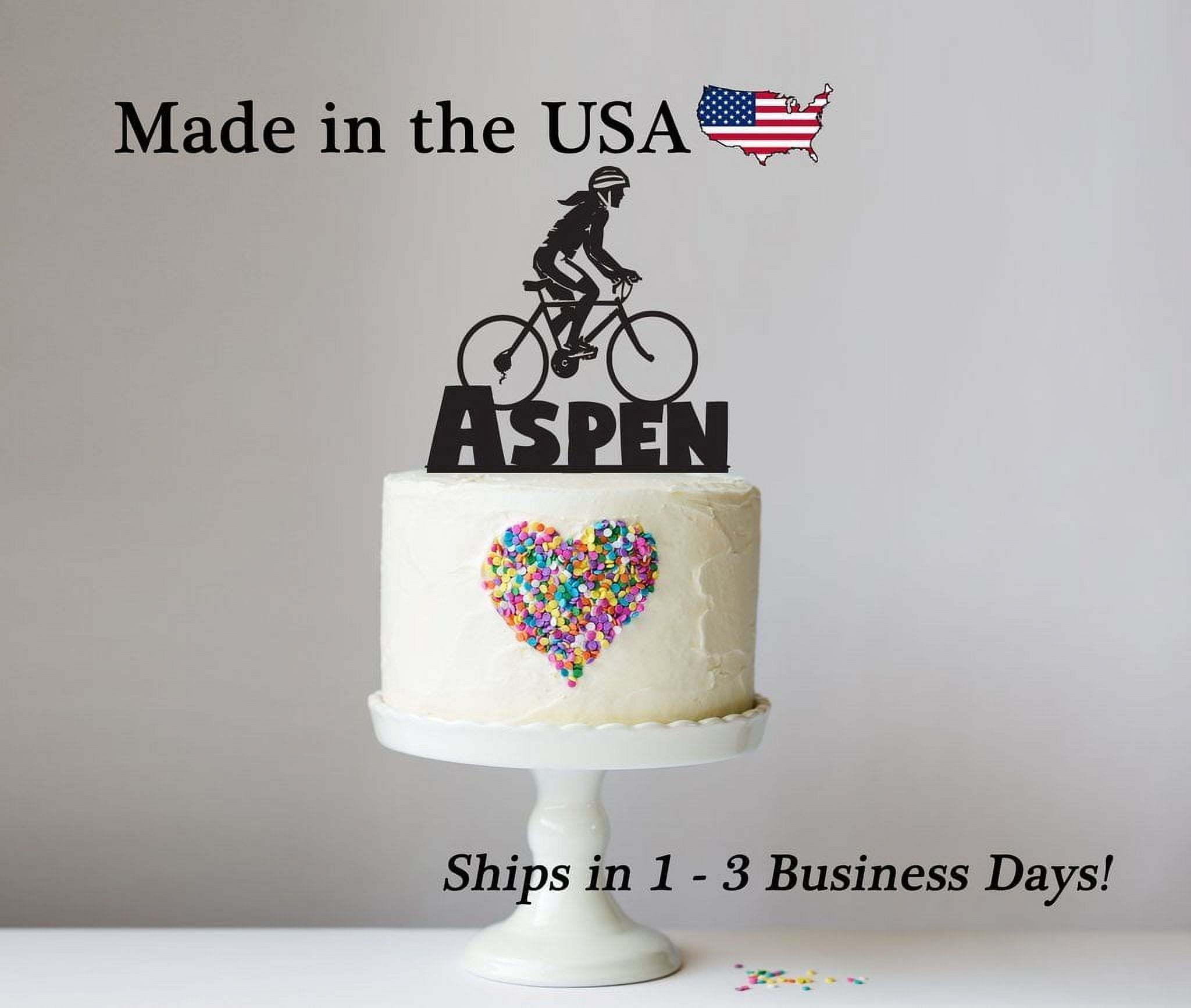 Girl Bicyclist Cake Topper with Keepsake Base, Birthday Party, Cake Topper, Bike , Sports, Girls ...