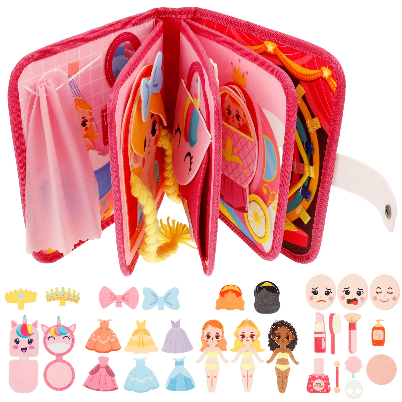 Girl Board Princess Toy Kit Safe Portable Toddler Educational Activity ...