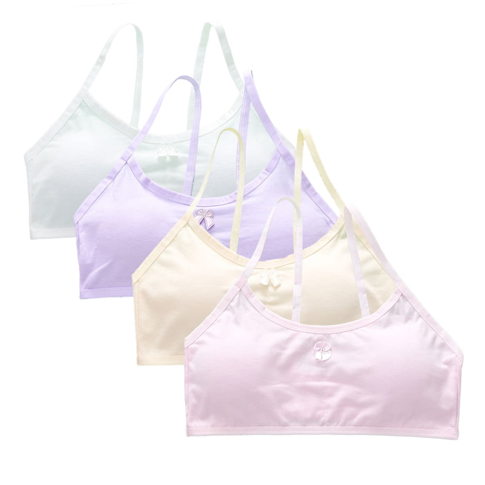 Girl Bra Training Bra Teens & Big Girls Breathable Bra Wire Free Push ...