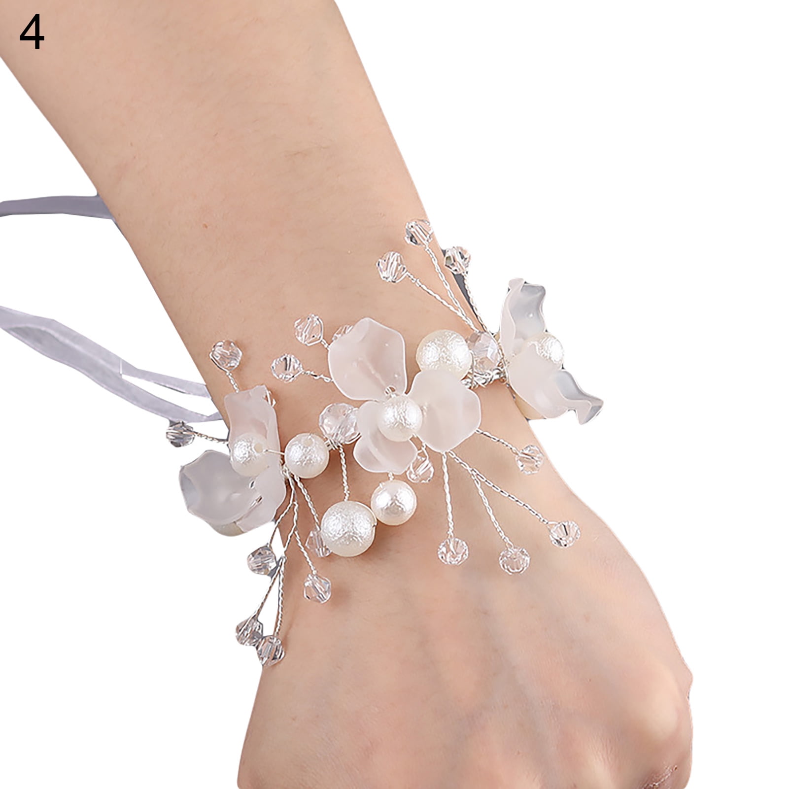 Girl Bridesmaid Wedding Wrist Corsage Bride Wrist Flower Corsages ...