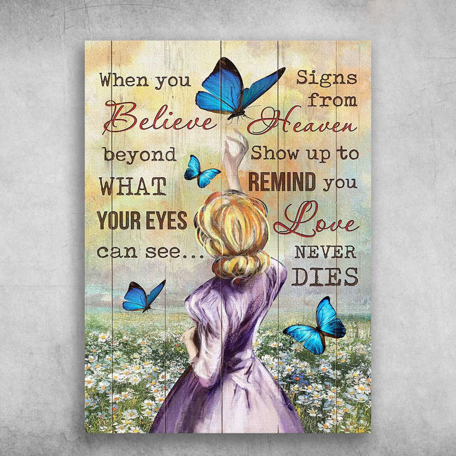 Girl Butterfly, Flower Field - When You Believe Beyond, What Your Eyes ...