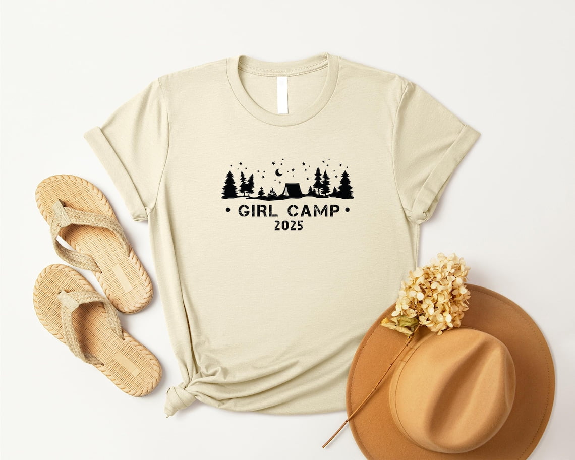 Girl Camp 2025 T-shirt, Girls Vacation Shirts, Camp Lover , Trendy ...