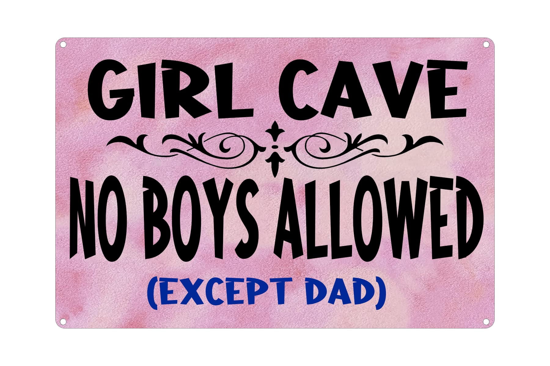 Girl Cave Metal Tin Sign Cute Girls Room Funny Decorations For Bedroom ...