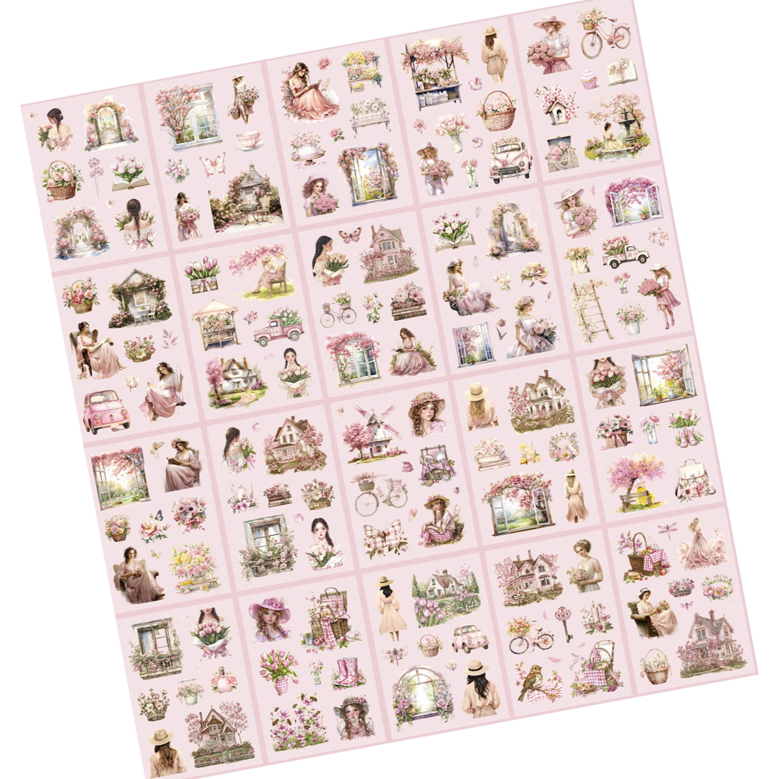 Girl Character Theme Stickers Decorative Sticker Scrapbook Sticker ...