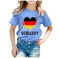 Girl Children'S Tops and Blouses Flag of Germany Print Short Sleeve ...