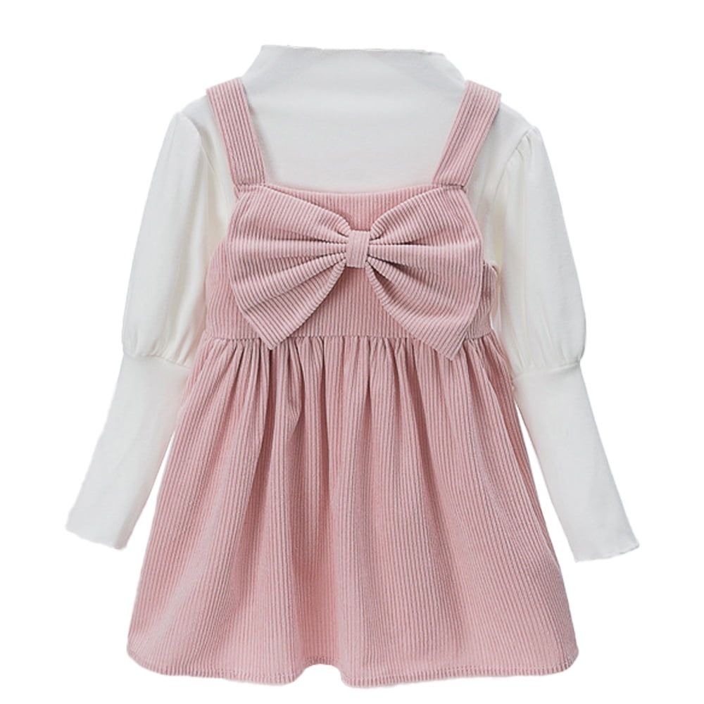 Girl Clothes Fall Outfits Cute Long Sleeve Tops Girls Overall Dress ...