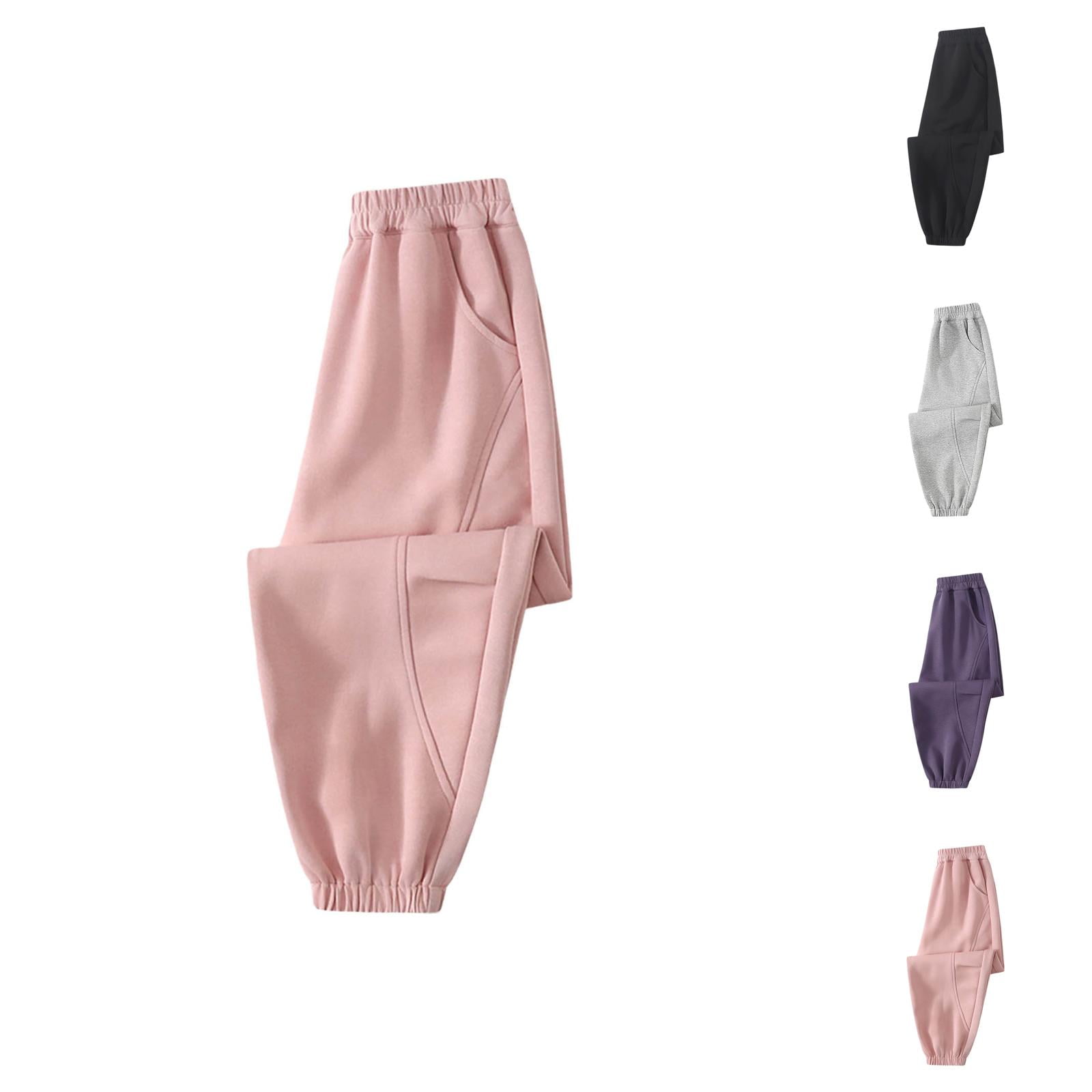 Girl Clothes Girls' Solid Joggers Girls Casual Jogger Pants Kids ...