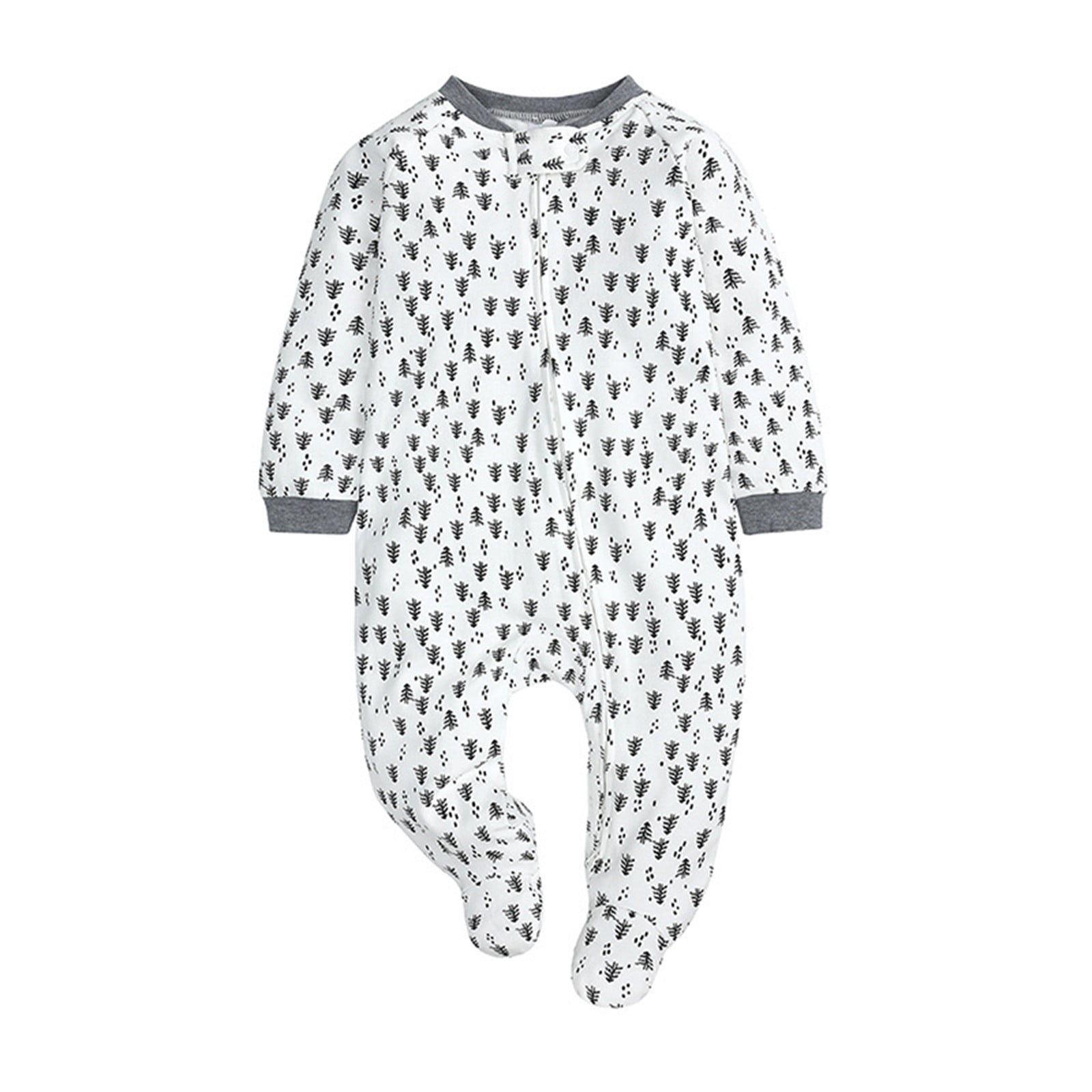 Girl Clothes Long Sleeve Winter Cartoon Fashion Prints Footed Pajamas ...