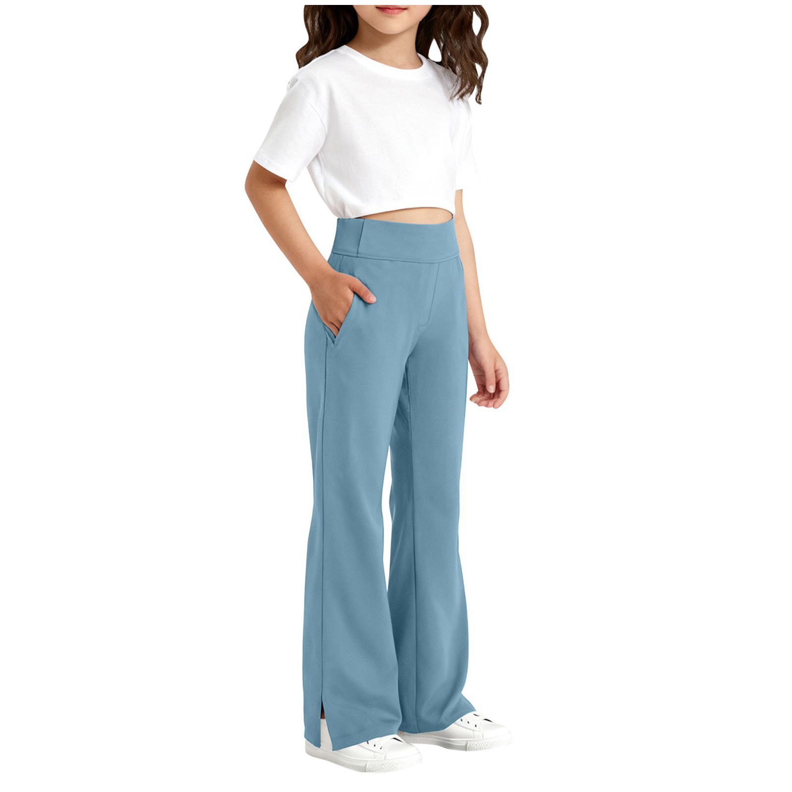 Girl Clothes Size 10-12 Pants Girls Wide Leg Beach Pants Loose Fit ...