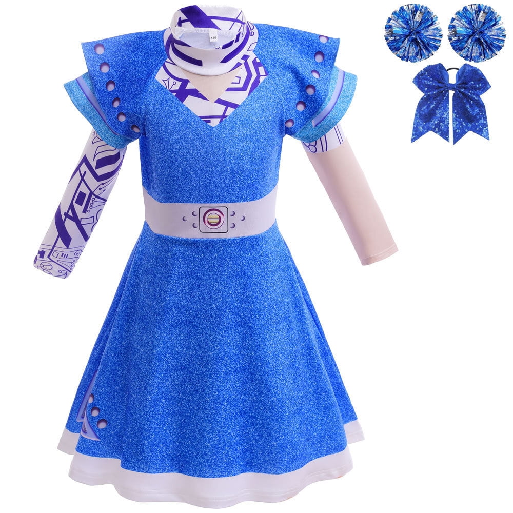 Girl Cospaly Zombies Alien Costume Halloween Outfits Dress Up 3-10Y ...