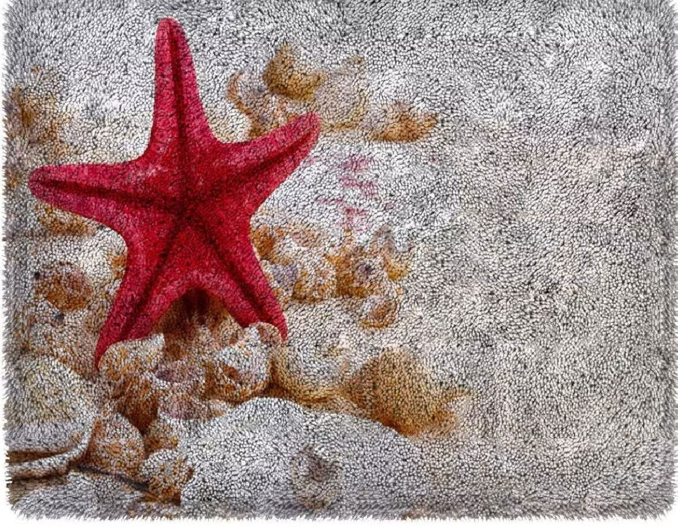 Girl DIY Latch Hook Kits Rug Embroidery Starfish Carpet Set Needlework ...