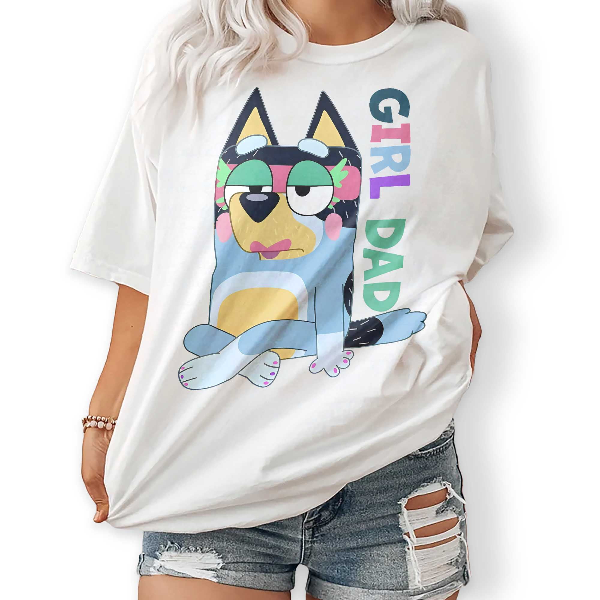 Girl Dad Bluey Shirt Bluey Fathers Day Shirt Bandi_697 - Walmart.com