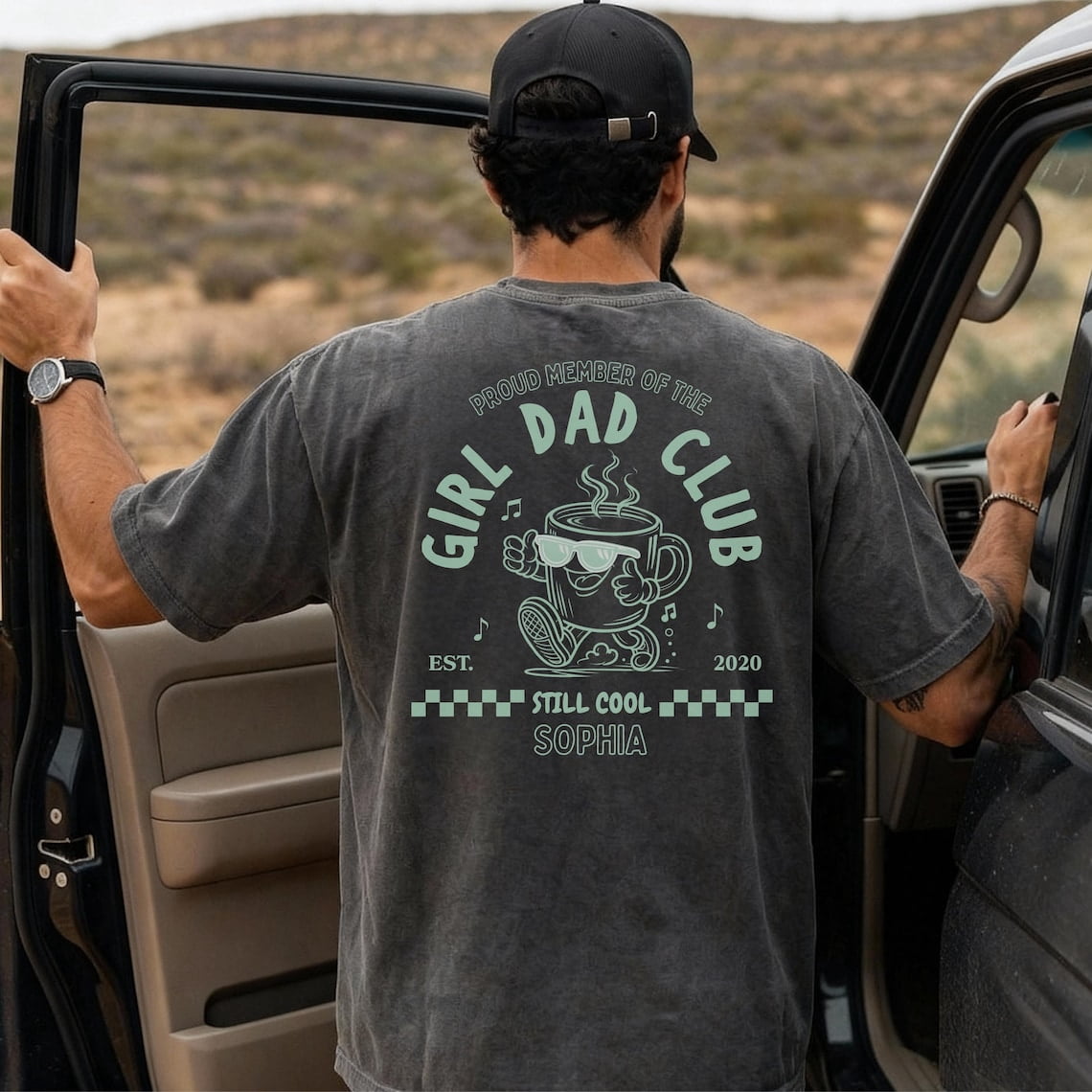 Girl Dad Club Apparel Daddy Girls Step Custom Est T-shirt - Walmart.com