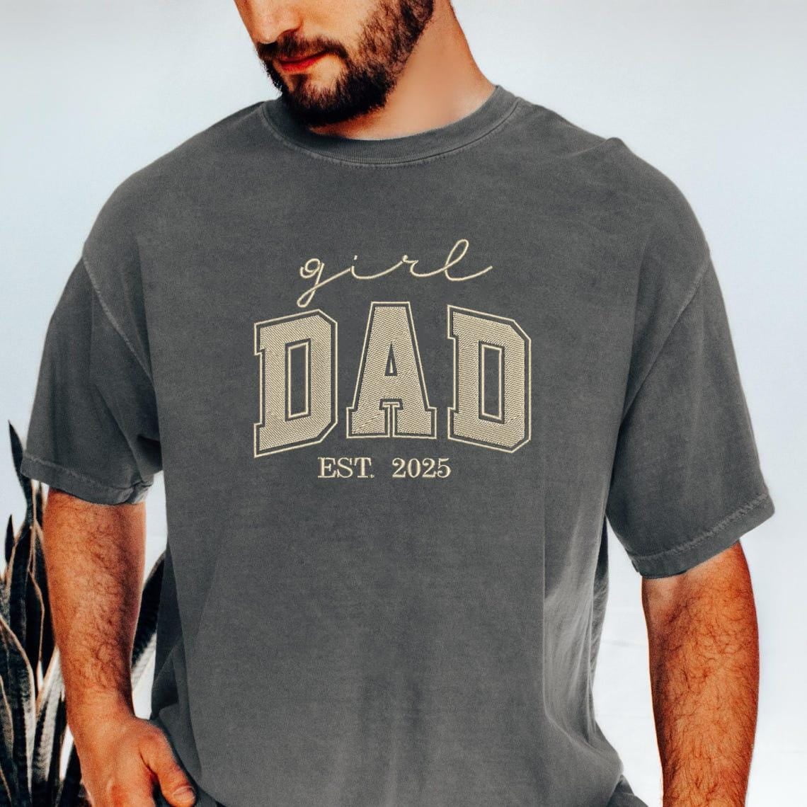 Girl Dad EST Embroidered Shirt - Girl Dad Hat - Father's Day Gift - Dad ...
