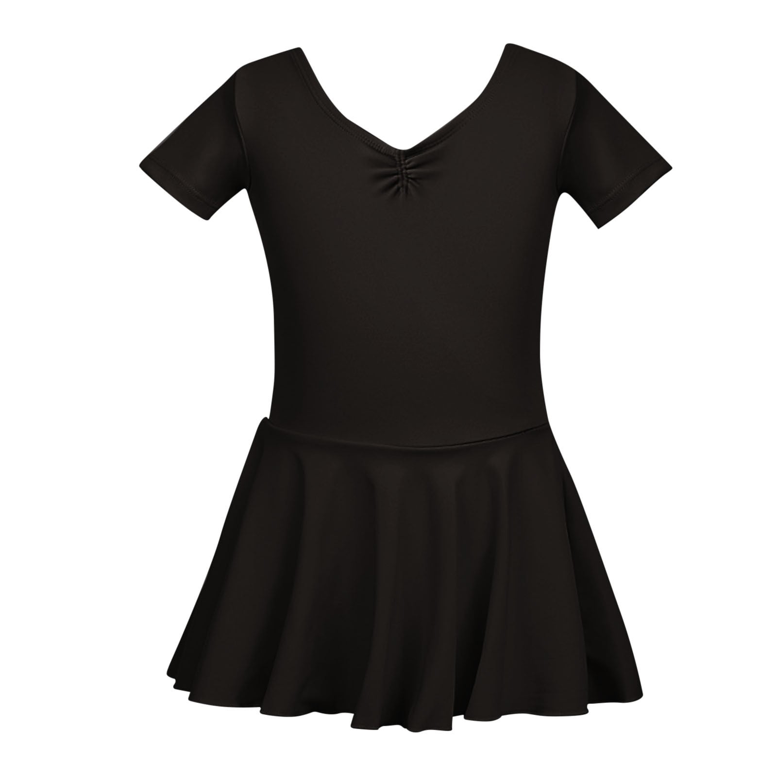 Girl Dance Clothes Ballet 3-12T Short Sleeve Skirted Leotards Kids ...
