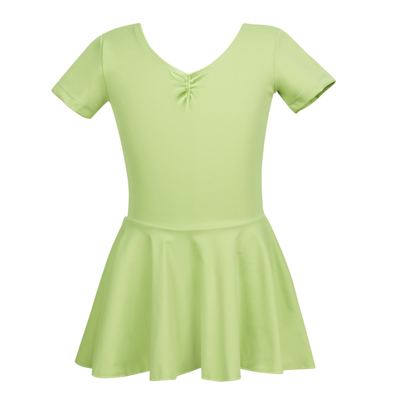 Girl Dance Clothes Ballet 3-12T Short Sleeve Skirted Leotards Kids ...