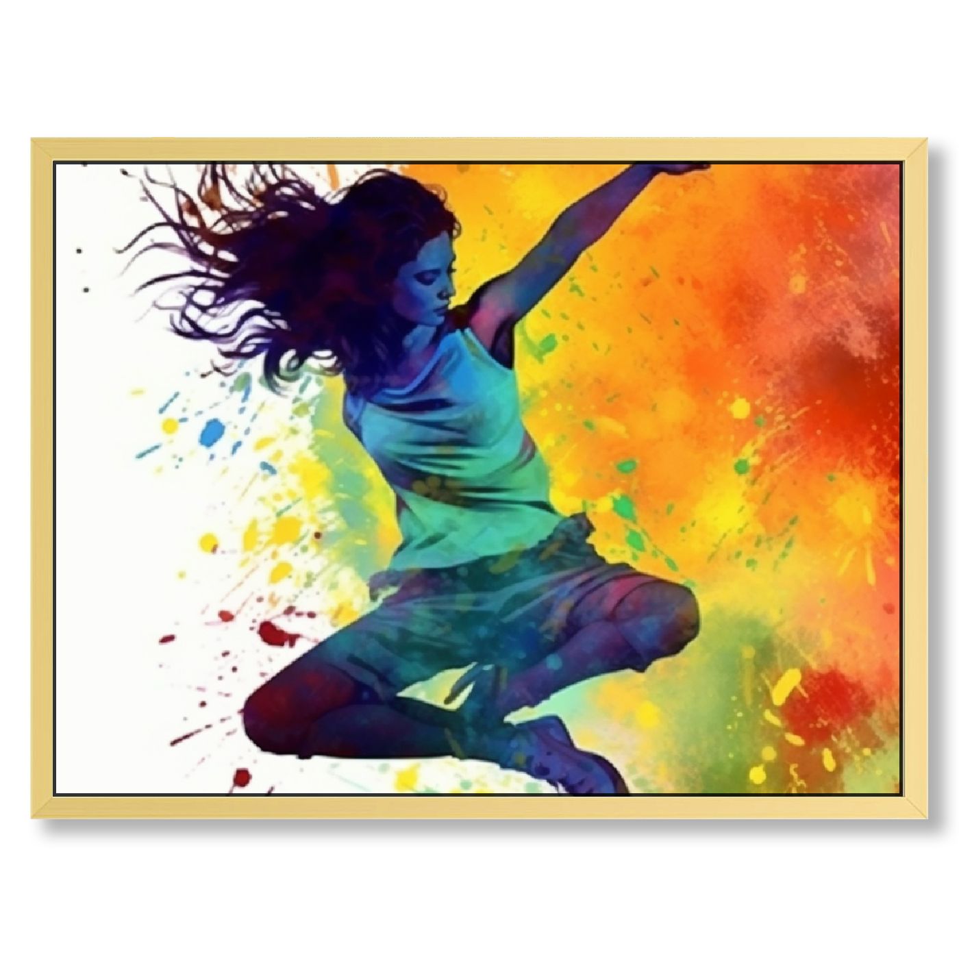 Girl Dancer Abstract Wall Art Print deal for , Freestyle Dance, . Great ...