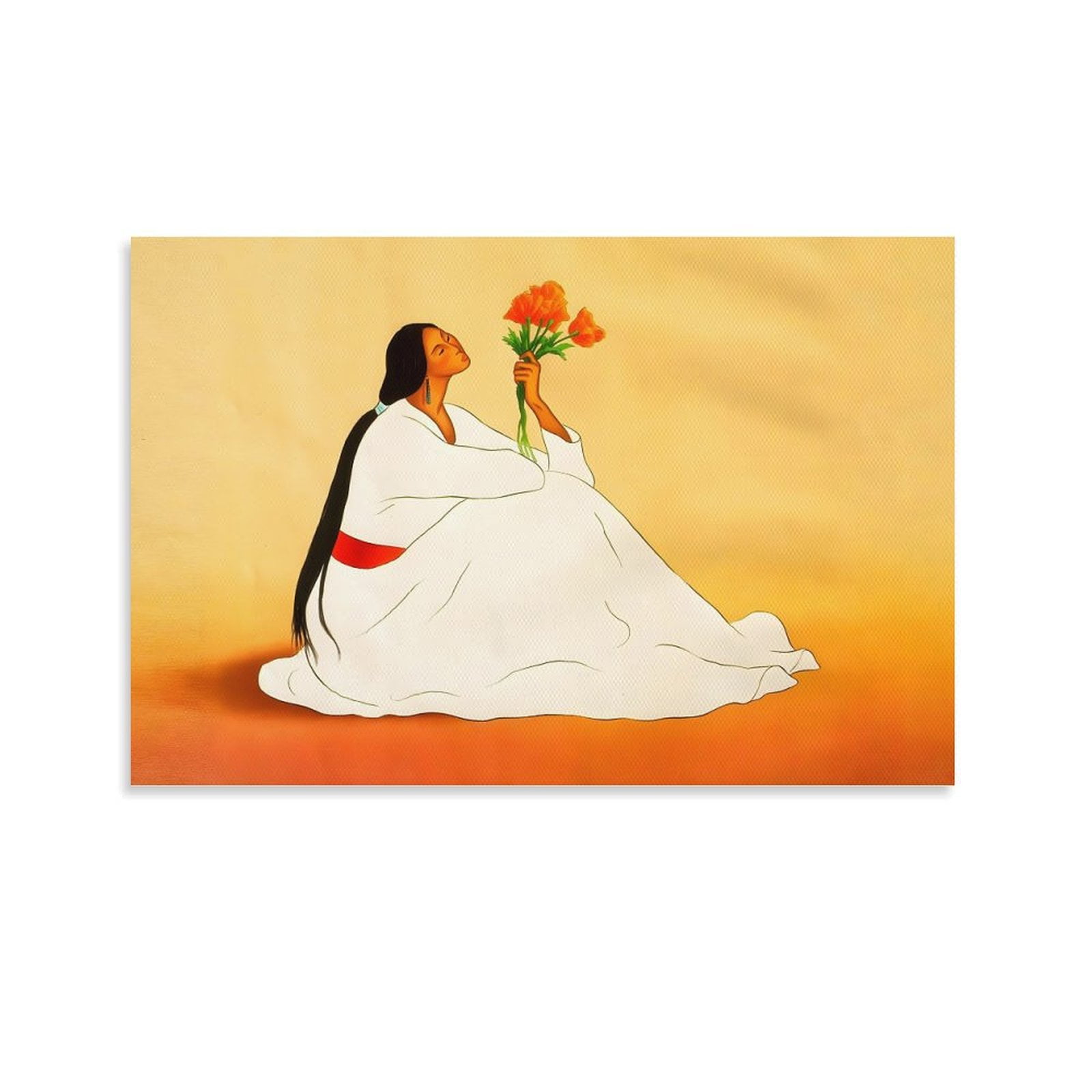 Girl in The Desert RC Gorman Paintings Poster Artworks Picture Print ...