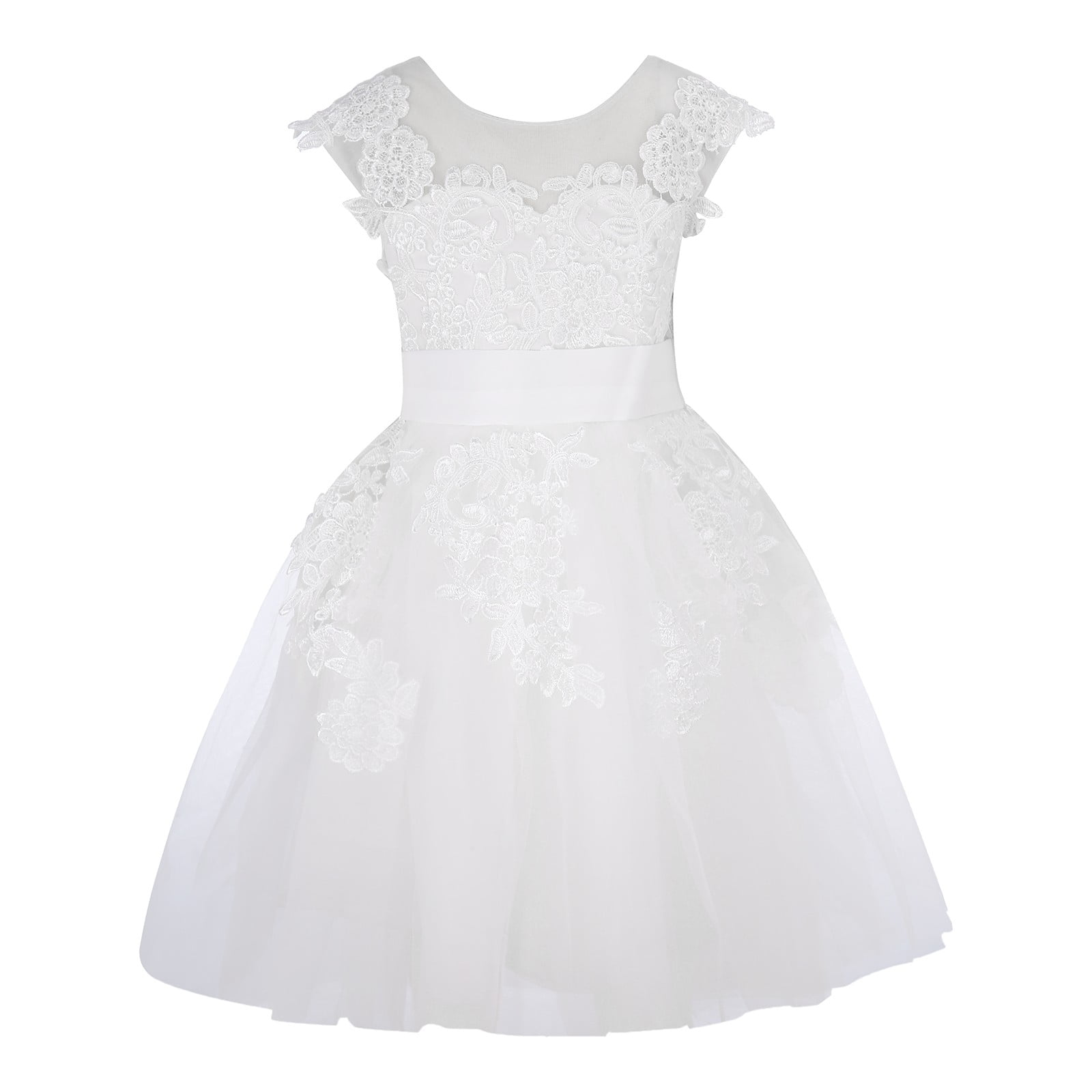 Girl Dress Miss Prom Children'S Lace Tulle Wedding Dress Flower Girl ...