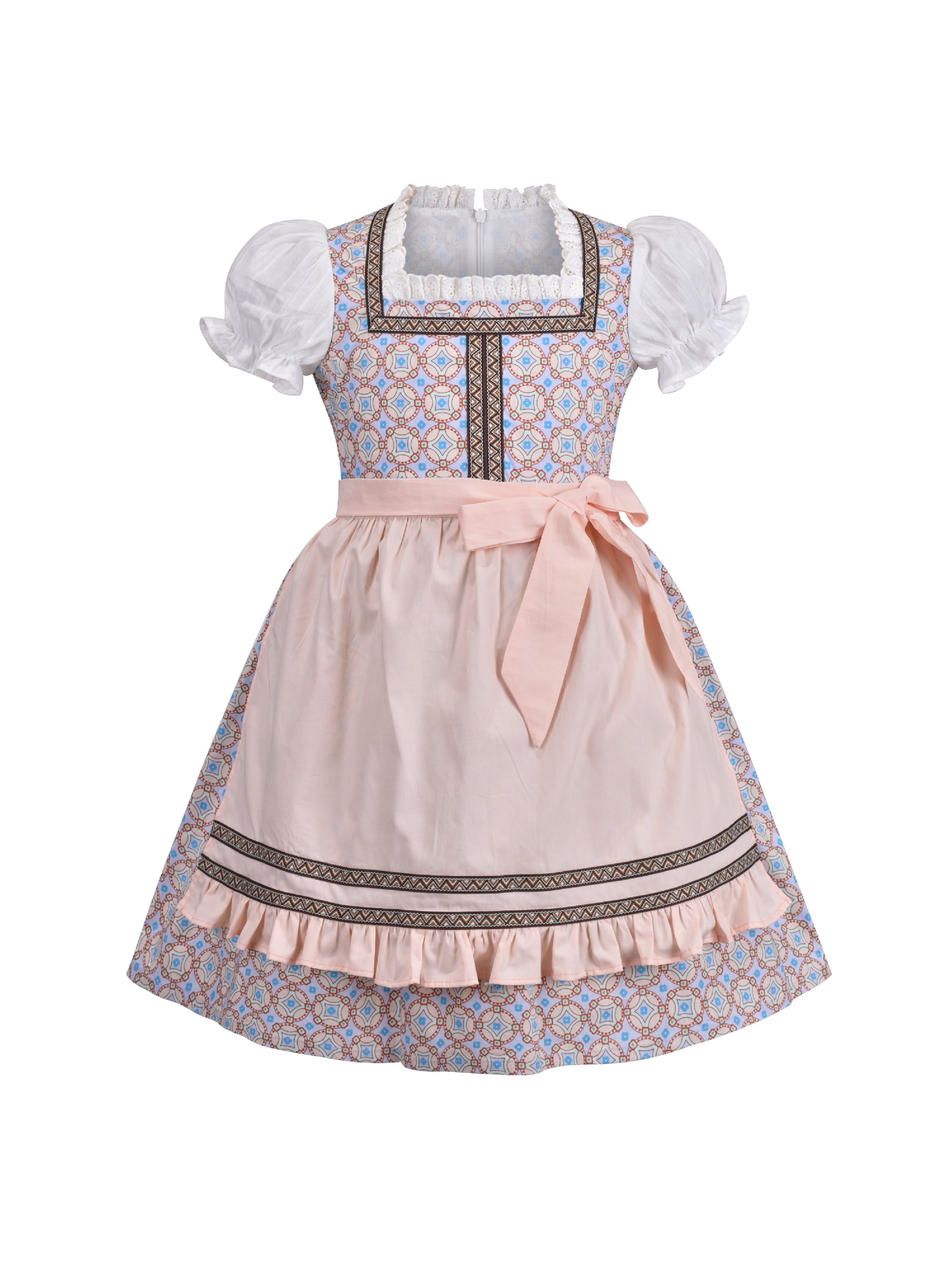 Girl Dress Pink German Dirndl Oktoberfest Beer Outfit Bavarian Festival ...