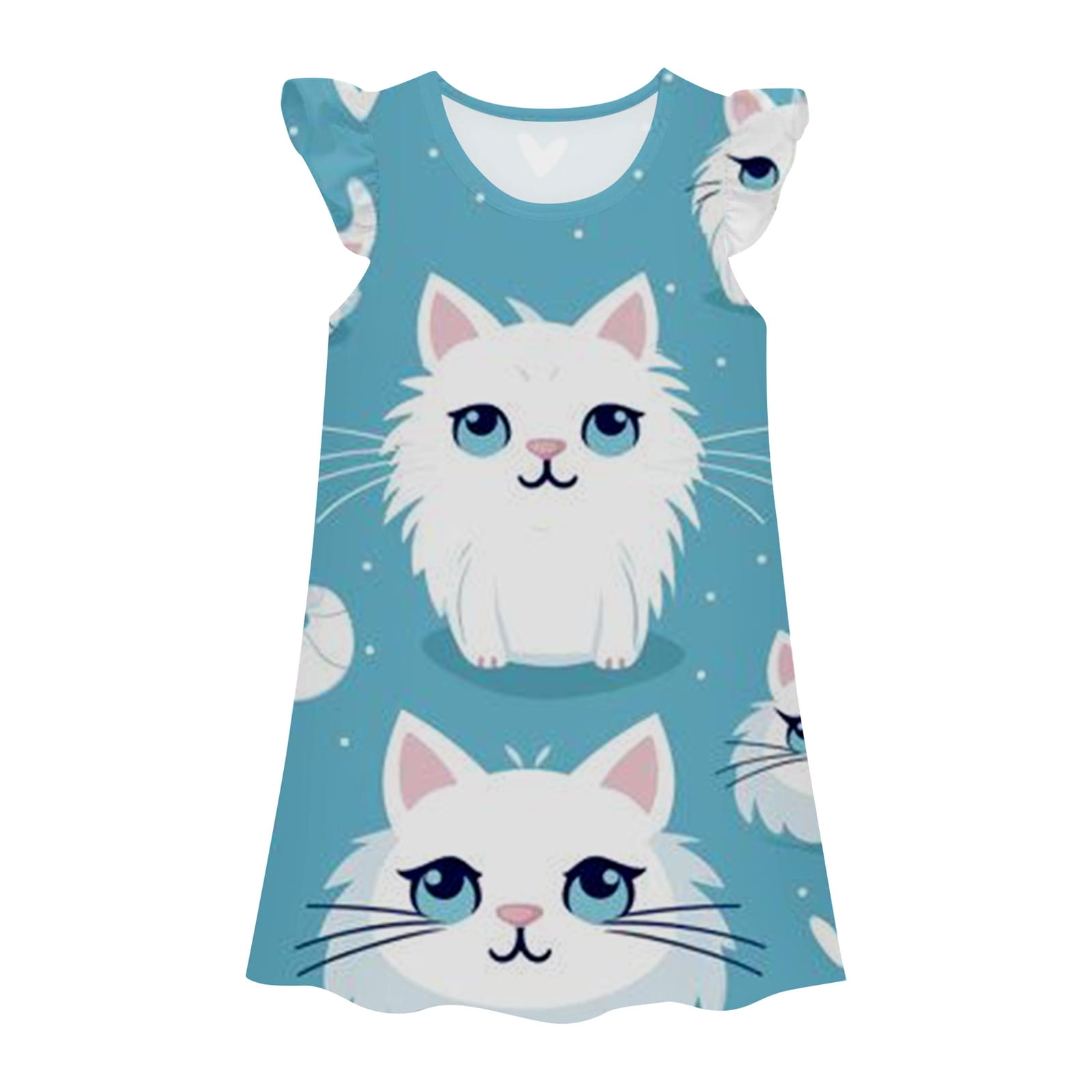 Girl Dresses Fashion Cute Print Princess Gown Toddlers Casual Cute ...
